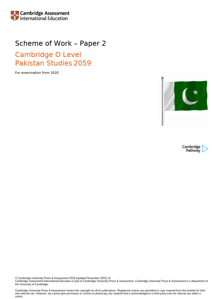 2059 Scheme of Work Paper 2 (For Examination From 2020) | PDF | Rain ...