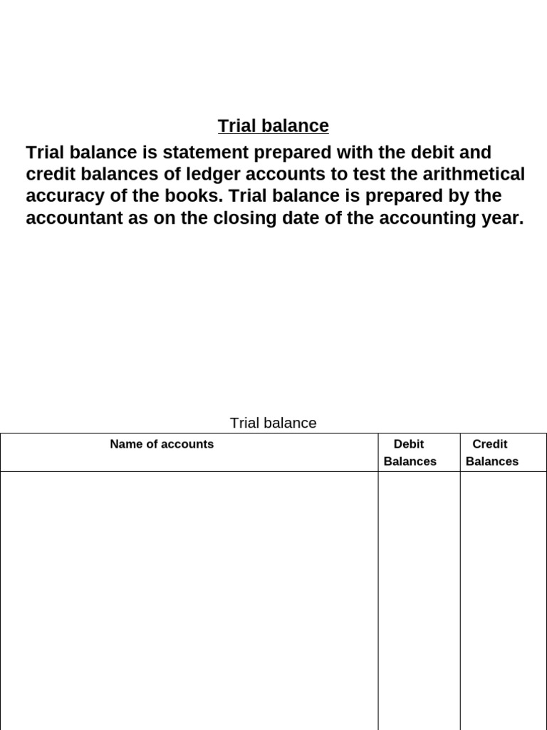 Trial Balance Preparation Guide | PDF | Debits And Credits | Money