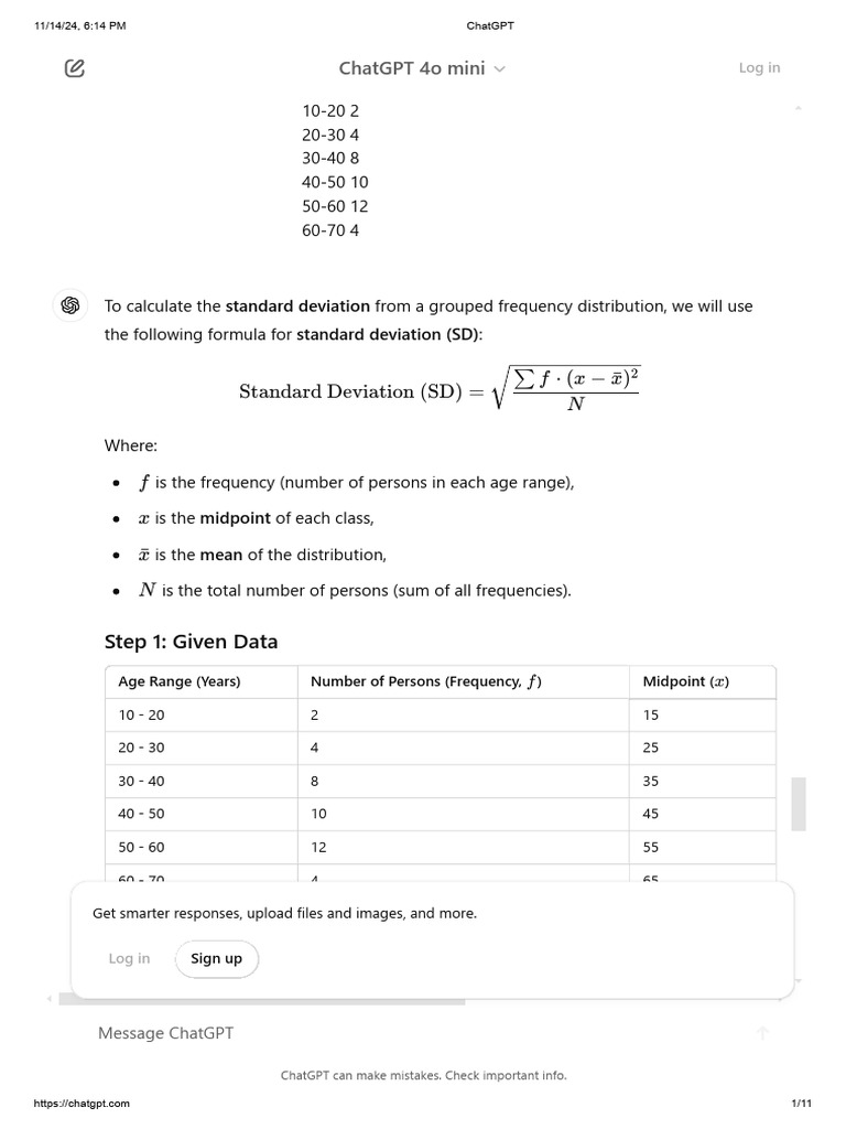 Standard Deviation (SD) ( ) : N F X X | PDF | Standard Deviation