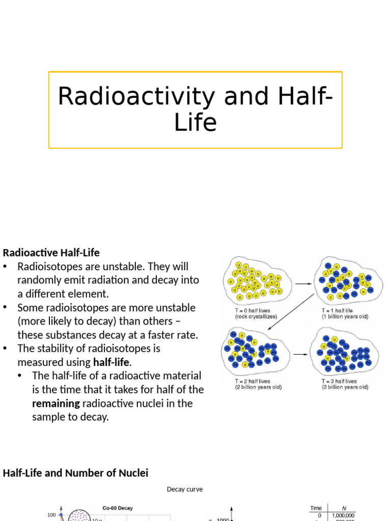 6 Half-Life | PDF | Radioactive Decay | Radionuclide
