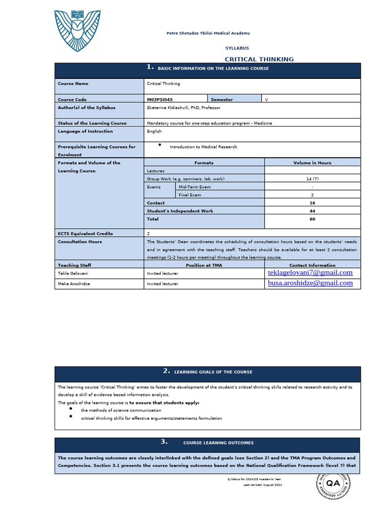 Critical Thinking - Eng | PDF | Critical Thinking | Argument