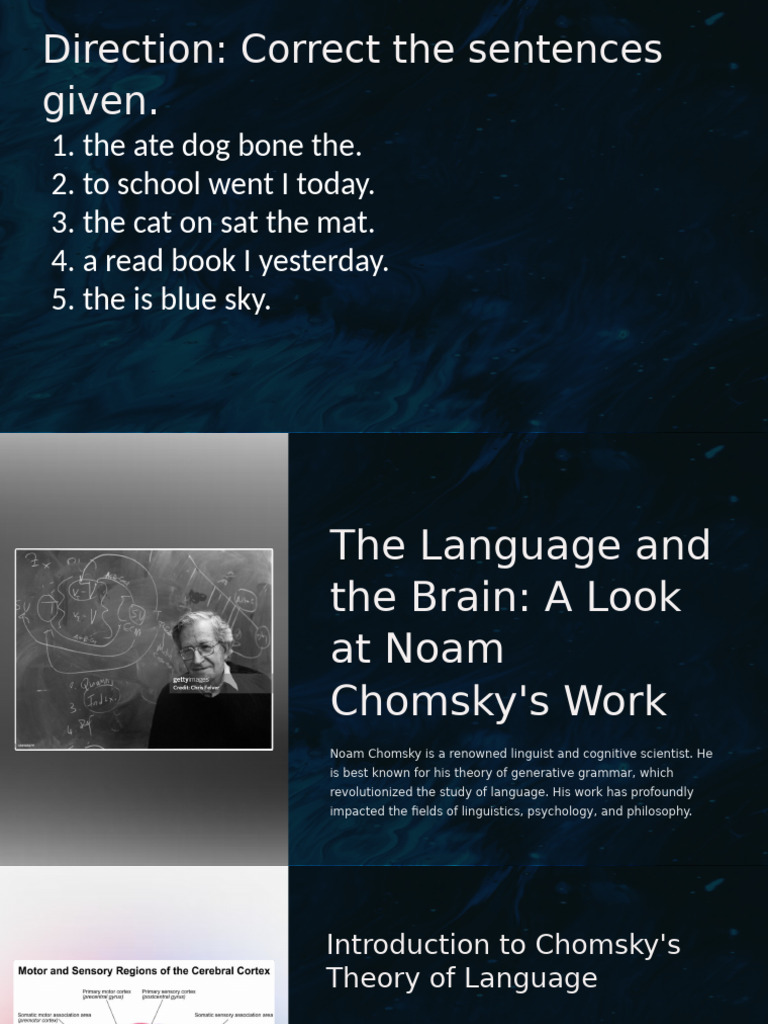 The Language and The Brain A Look at Noam Chomskys Work - PPTX 20241020 ...