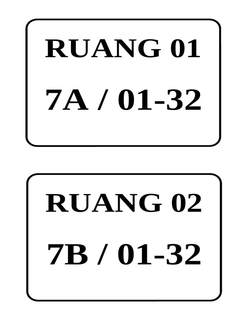 Label Ruang | PDF