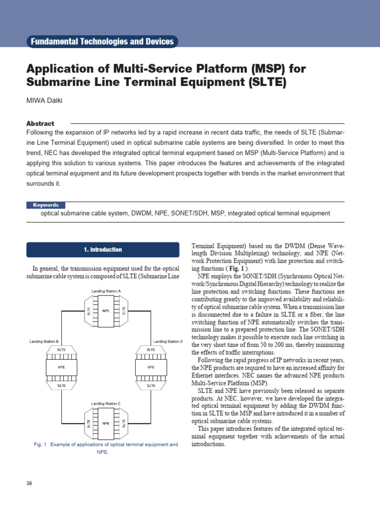 100109 | PDF | Wavelength Division Multiplexing | Telecommunications