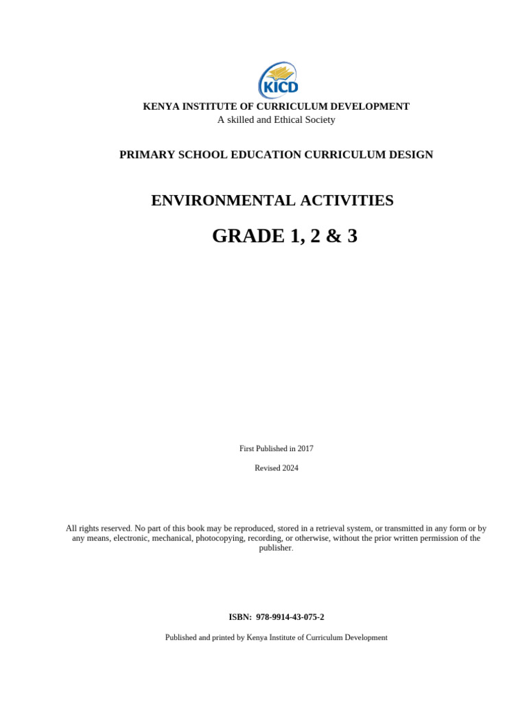Grade 1-3 Environmental Curriculum 2024 | PDF | Learning | Curriculum