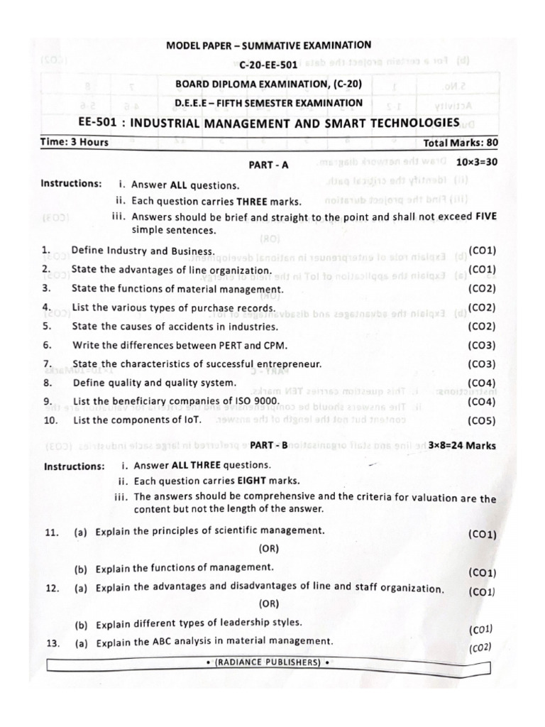 501 Model Paper | PDF