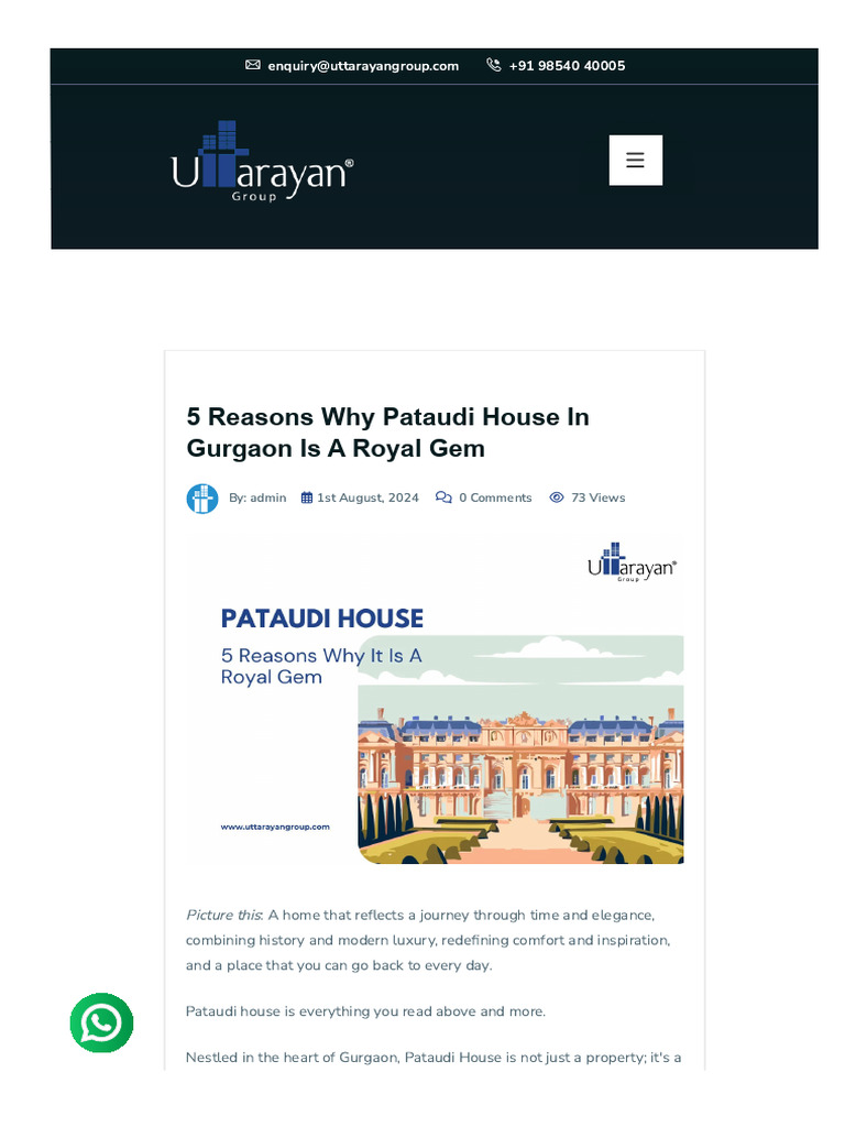5 Reasons Why Pataudi House in Gurgaon Is A Royal Gem | PDF