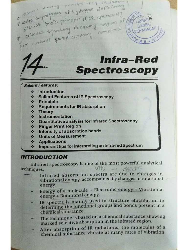 IR - Spectroscopy-1 | PDF