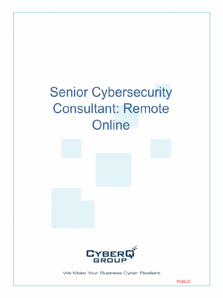 JD Senior Cybersecurity Consultant | PDF | Security | Computer Security