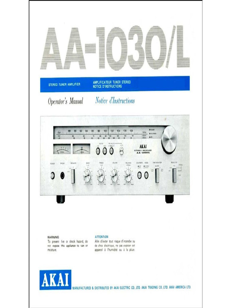 Akai Aa 1030l | PDF