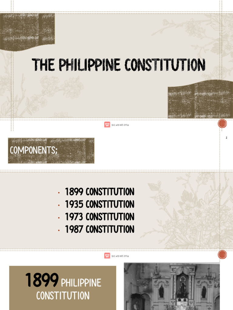 Overview of Philippine Constitutions | PDF | Legal Documents | Government