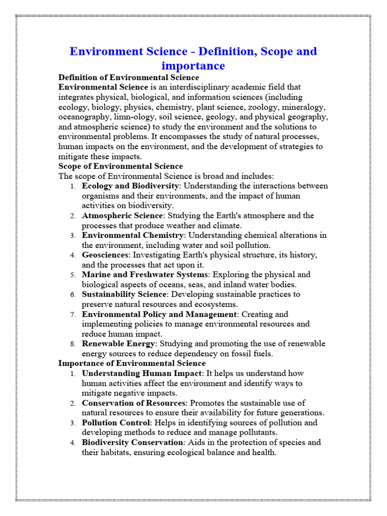 Unit 1 | PDF | Sustainability | Ecosystem