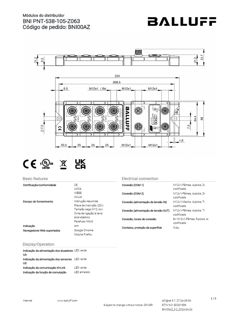 Datasheet BNI00AZ 251459 PT | PDF | Informática | Engenharia da Computação