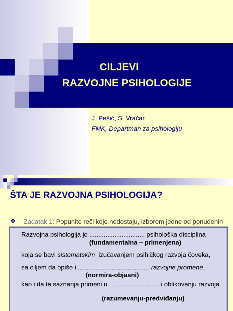 MUDL TR Prve Vezbe Ciljevi | PDF