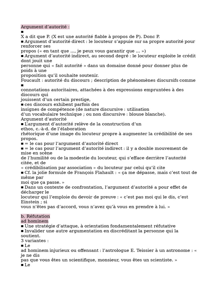 Comprendre l'argument d'autorité | PDF | Argumentation | Ironie