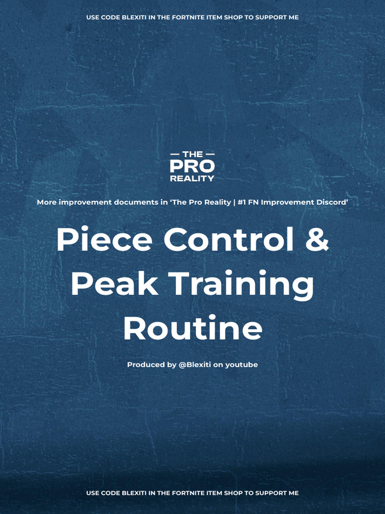 Piece Control & Peak Training Routine - The Pro Reality | PDF