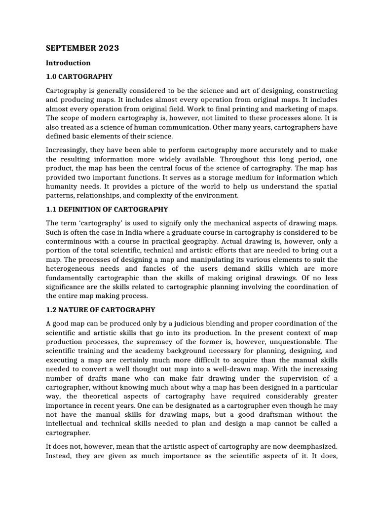 GEO 2112 Notes 1 | PDF | Cartography | Perception