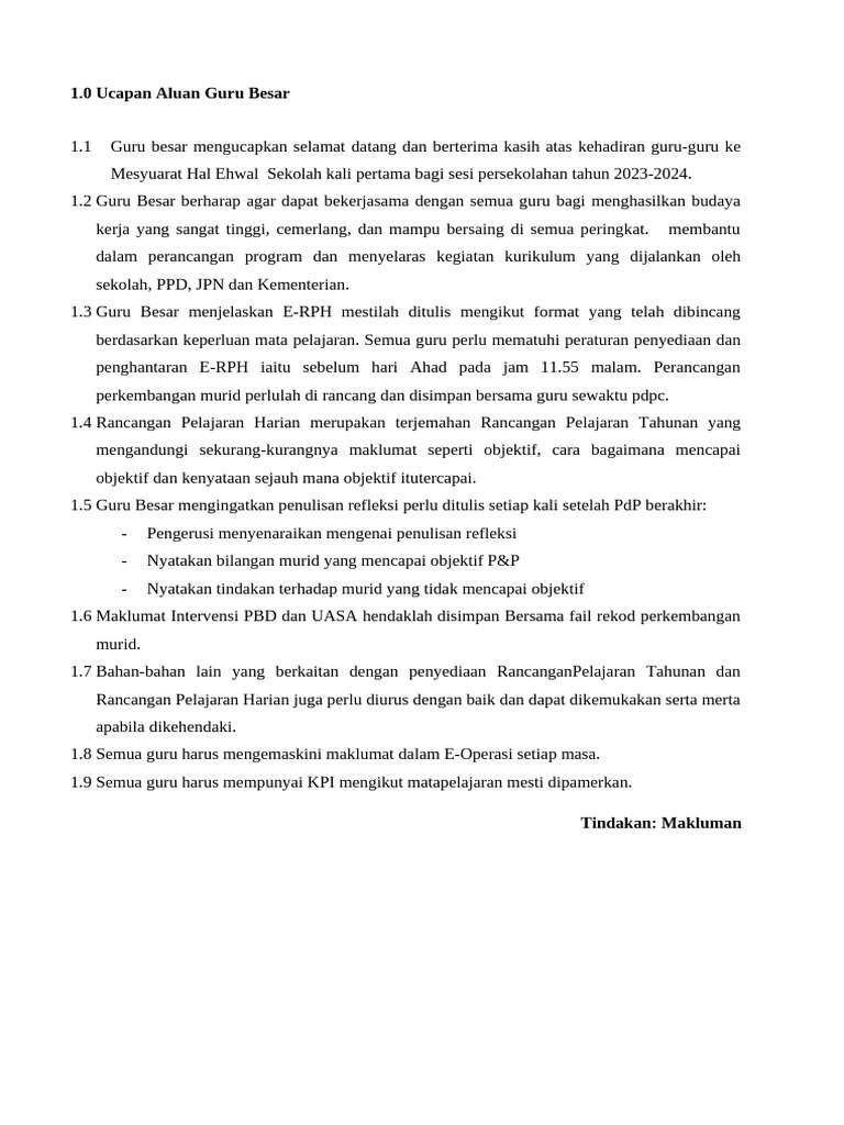 Hem Minit 1 Bagi Tahun 2023 | PDF