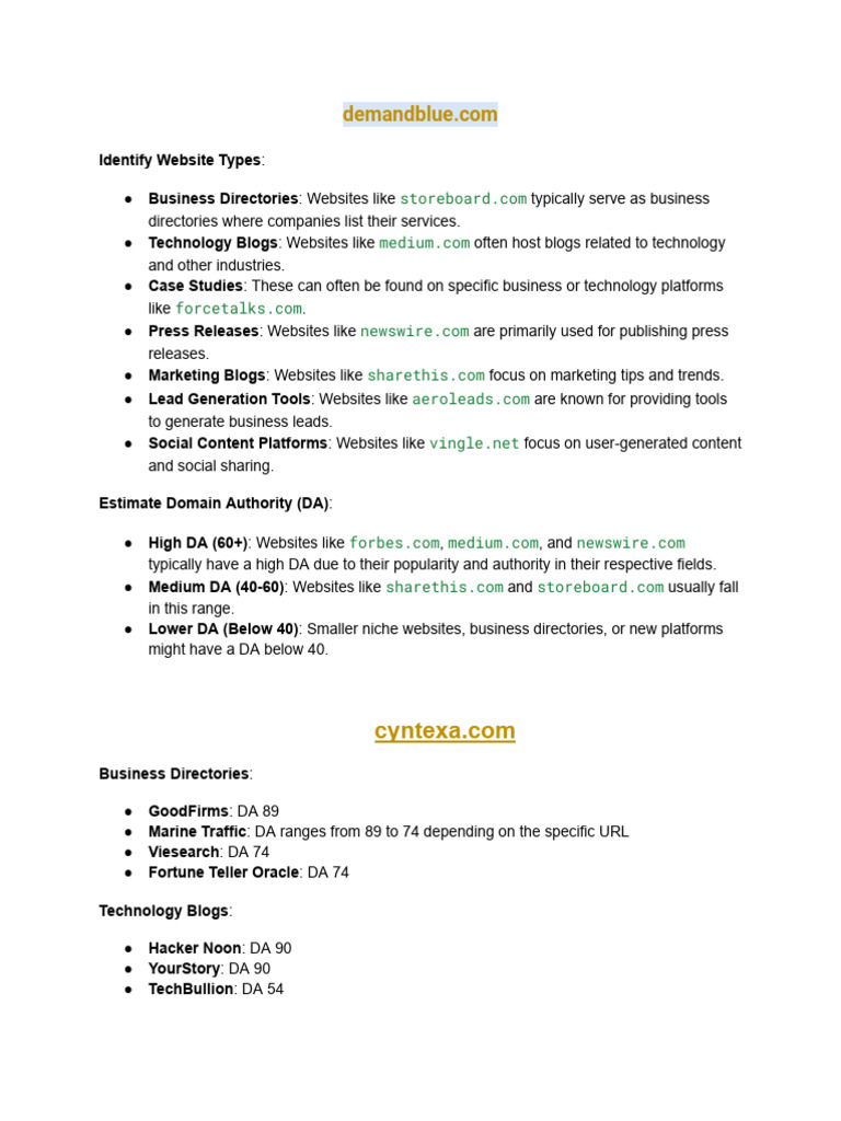 Identify Website Types | PDF | Websites | Mass Media