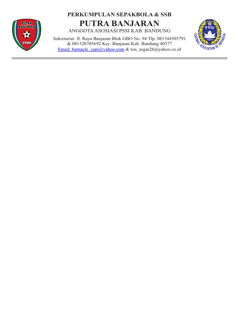 Kop Surat Putra Banjaran | PDF