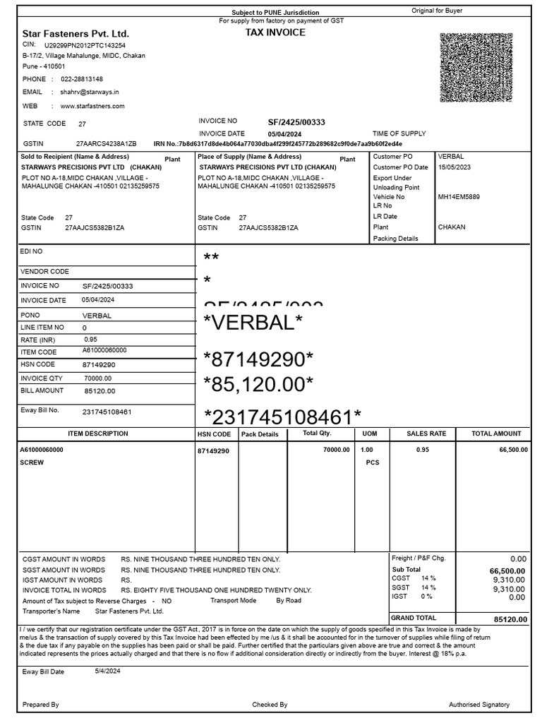 Sales Bill SF | PDF | Invoice | Taxes
