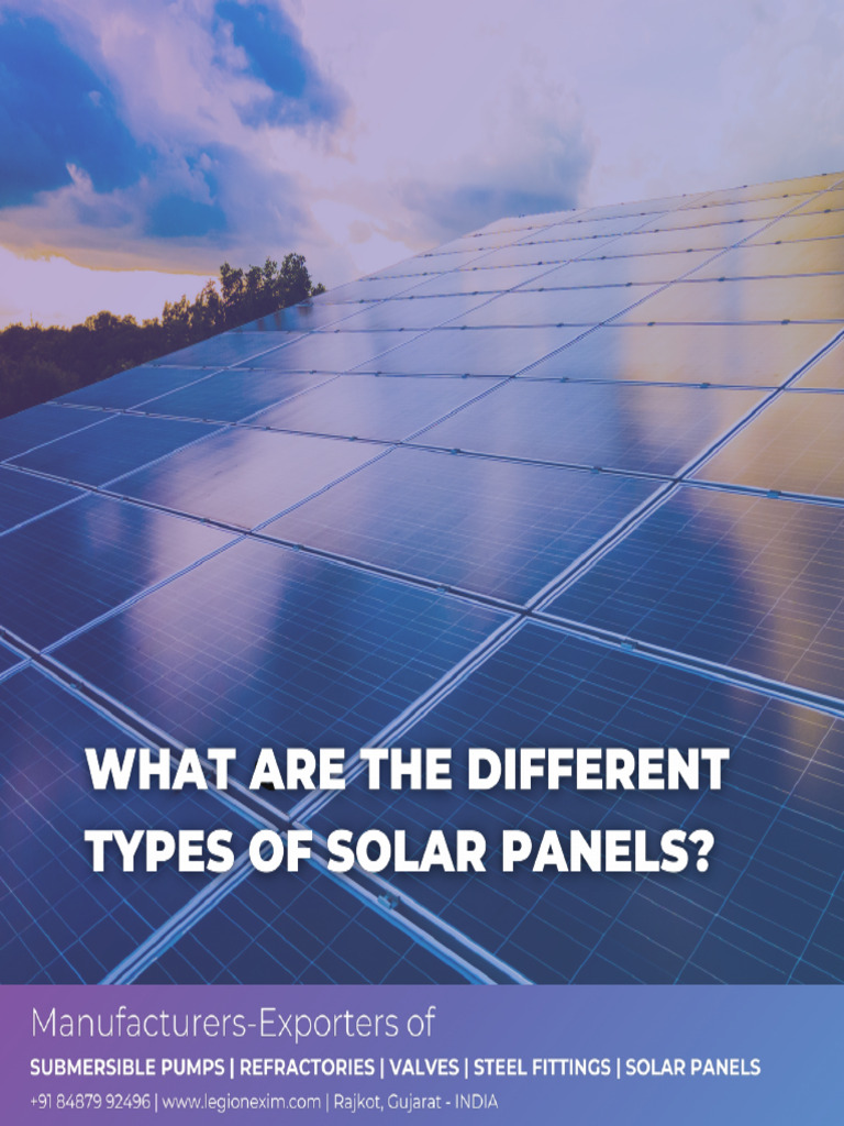 What Are Different Types of Solar Panels | PDF | Home & Garden