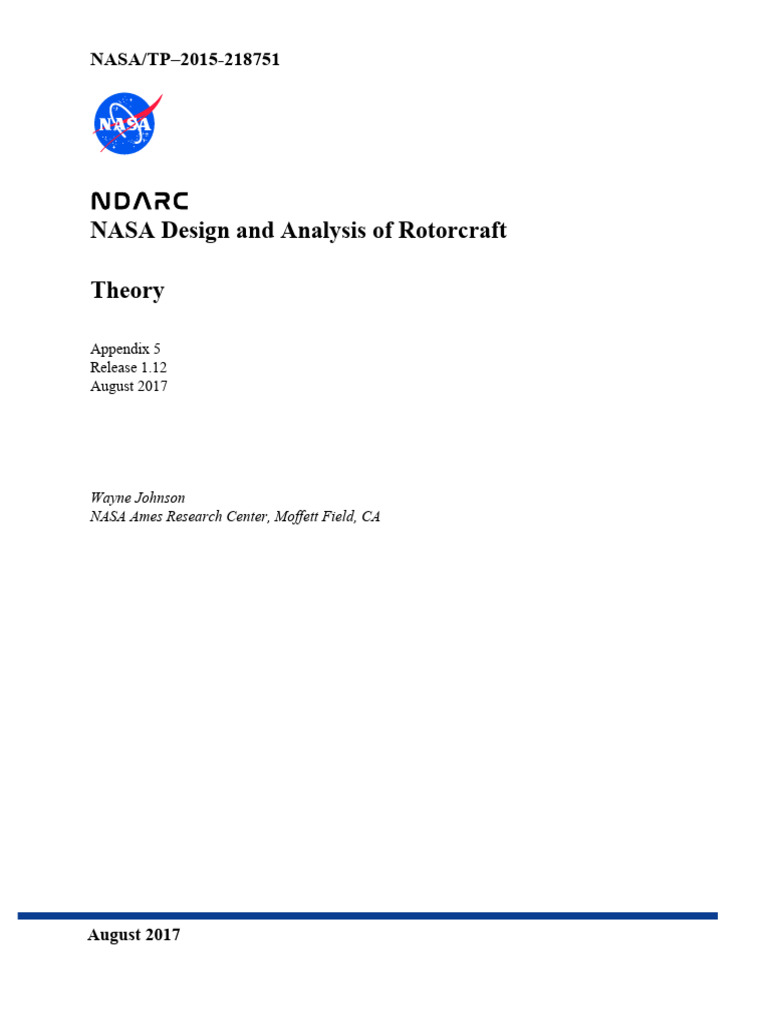 Ndarc: NASA Design and Analysis of Rotorcraft Theory | PDF | Aircraft ...