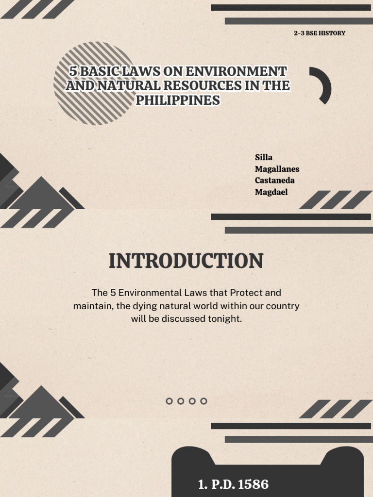 5 Key Environmental Laws in the Philippines | PDF | Environmental ...