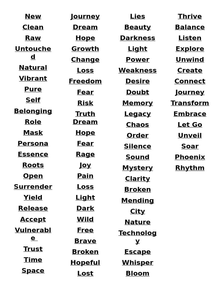 One Word Themes | PDF | Religion & Spirituality | Poetry