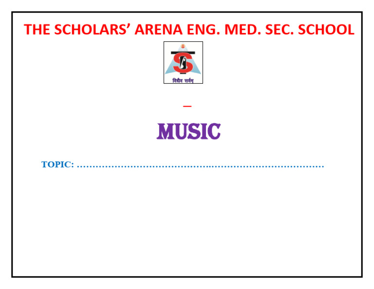Front Page MUSIC 2024-25 | PDF