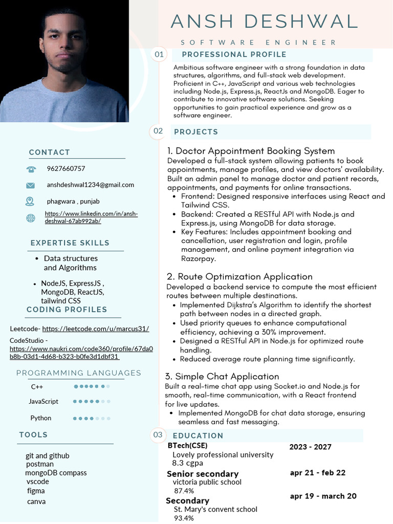 Ansh Resume Updated | PDF | Computing | Software Engineering