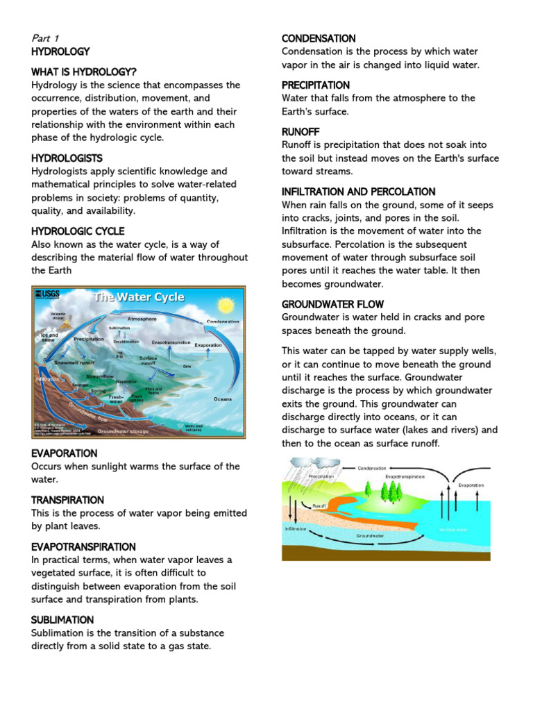 Hydrology Notes | PDF | Precipitation | Water Cycle