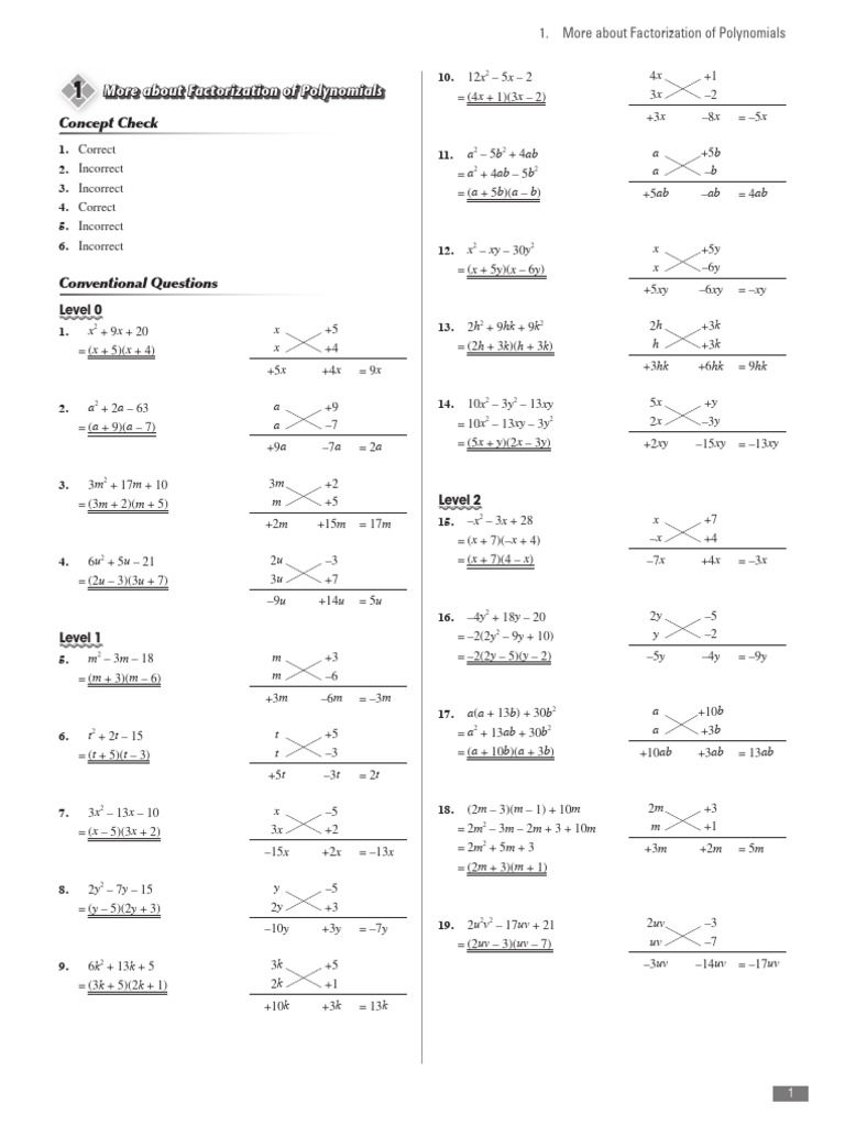 Polynomial Factorization Guide | PDF | Discrete Mathematics | Mathematical Analysis