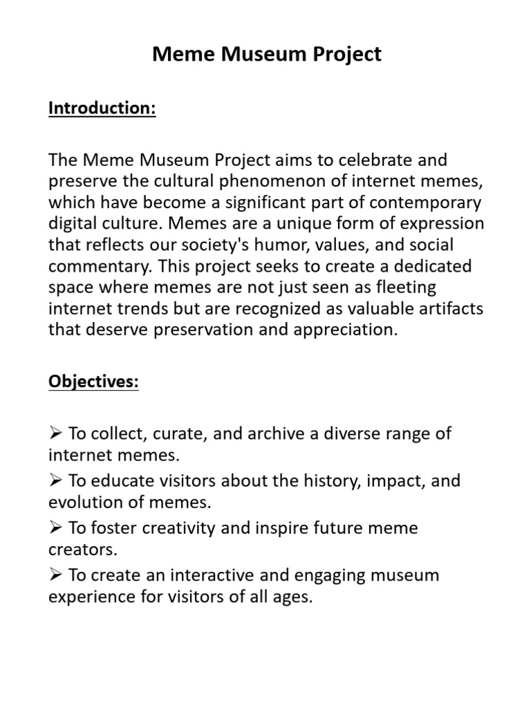 Meme Museum Project | PDF
