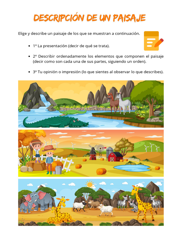 Descripción de Un Paisaje | PDF
