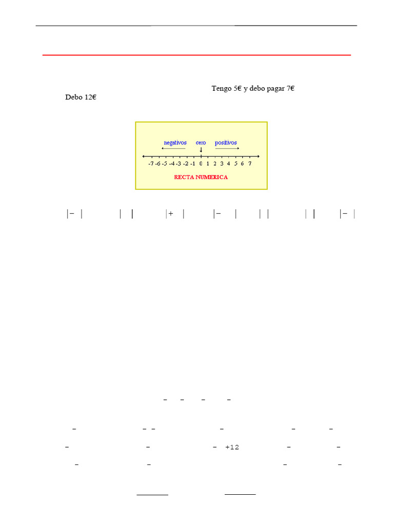 Ejercicios Tema 2 (Matemáticas) Números Enteros: 1. A) D) B) E) C) F) 2 | PDF | Entero | Matemáticas