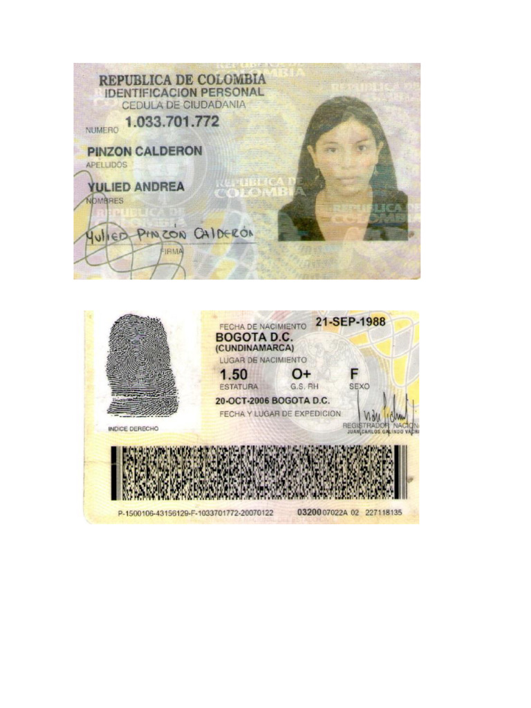 Documento Cédula de Ciudadanía | PDF