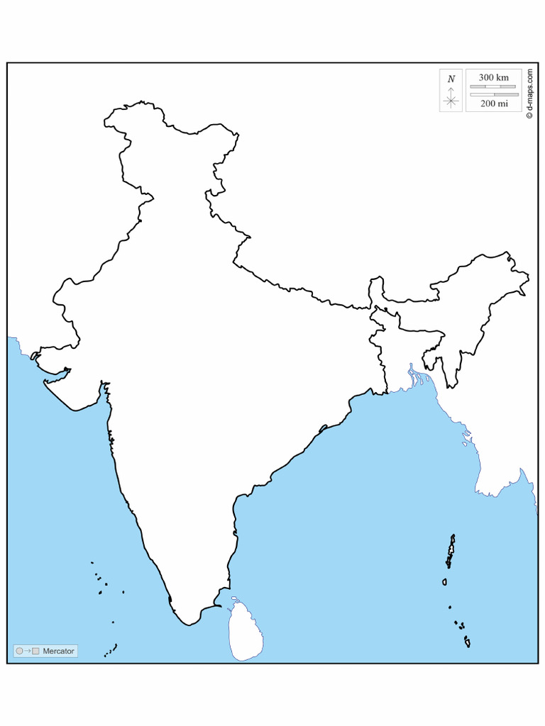India Outline Map PS | PDF