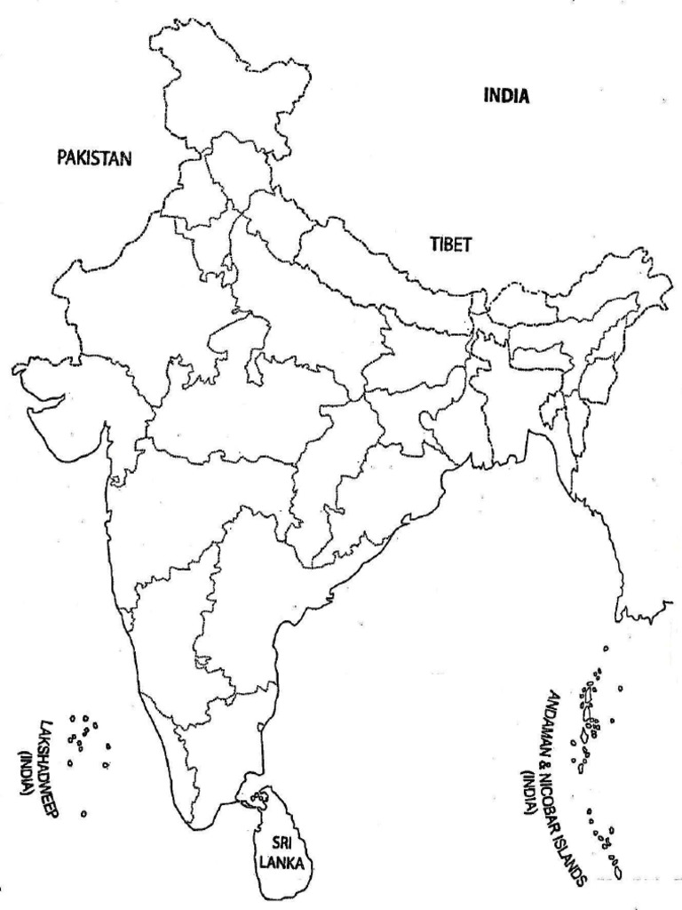 India Map Outlines PDF | PDF
