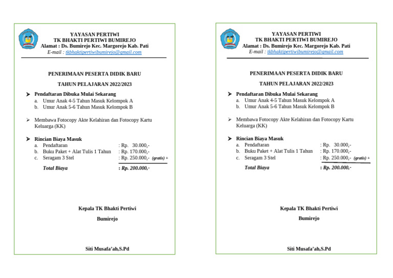 Administrasi PPDB 2022-2023 | PDF