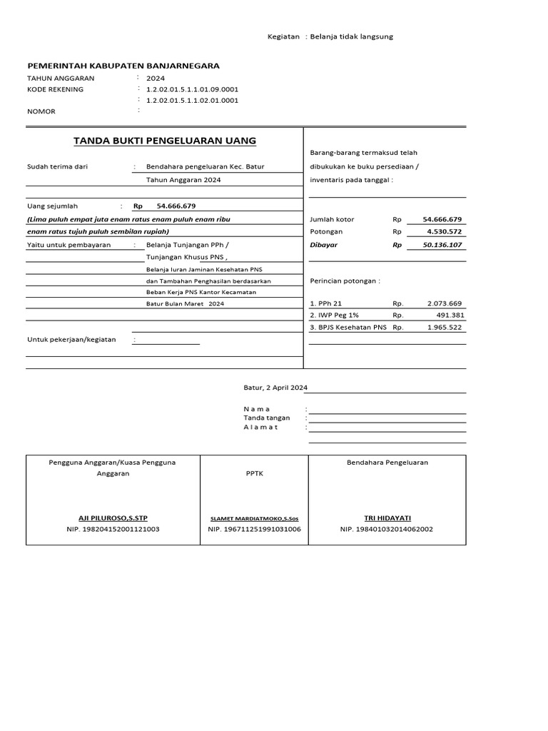 KWITANSI DINAS - Compressed | PDF