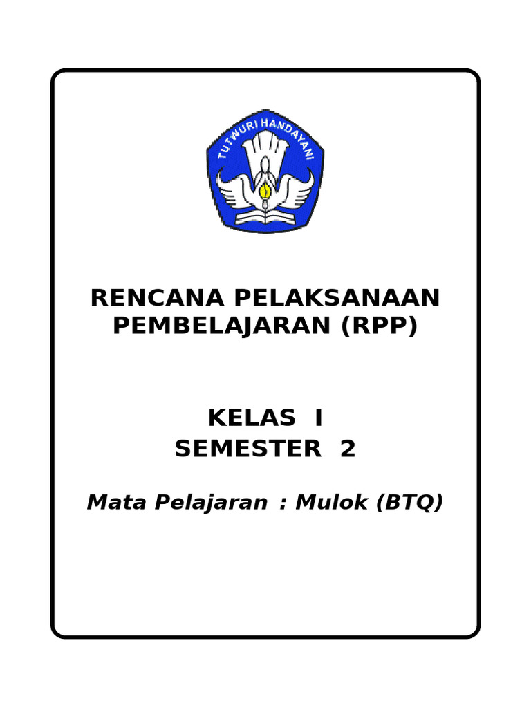 R P P BTQ Kelas 1 SMR 2 | PDF