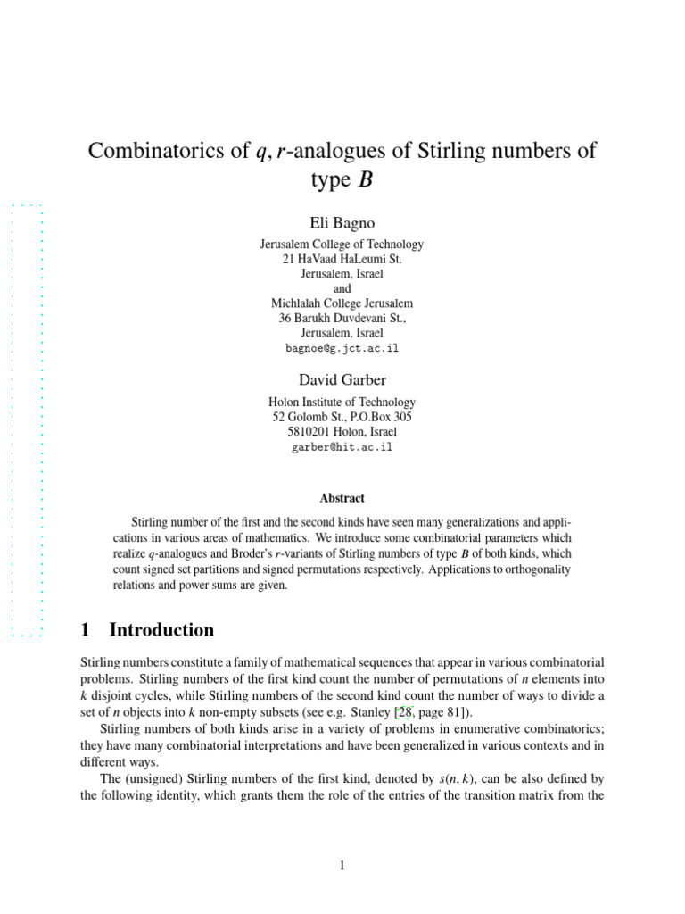 Partitions 2 | PDF | Permutation | Combinatorics Partitions 2 | PDF | Permutation | Combinatorics