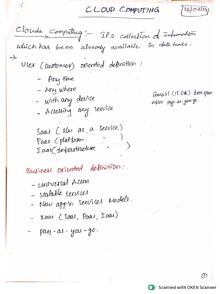 Cloud Computing Unit1 r18 | PDF