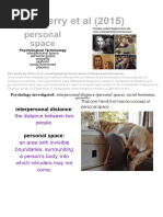 Perry et al. 2015: Personal Space Study | PDF | Empathy | Experiment