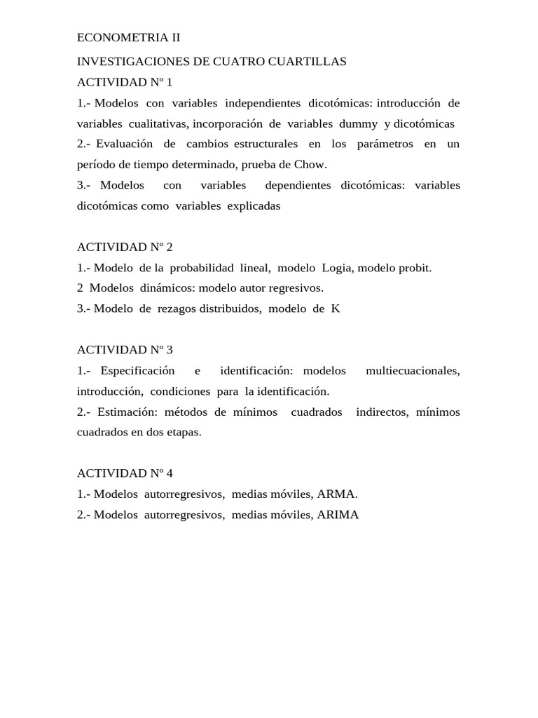 Econometria II | PDF