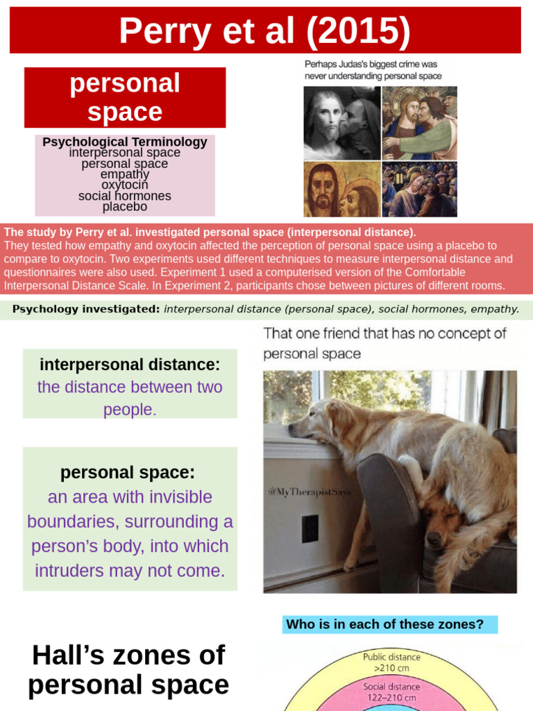 Perry et al. 2015: Personal Space Study | PDF | Empathy | Experiment