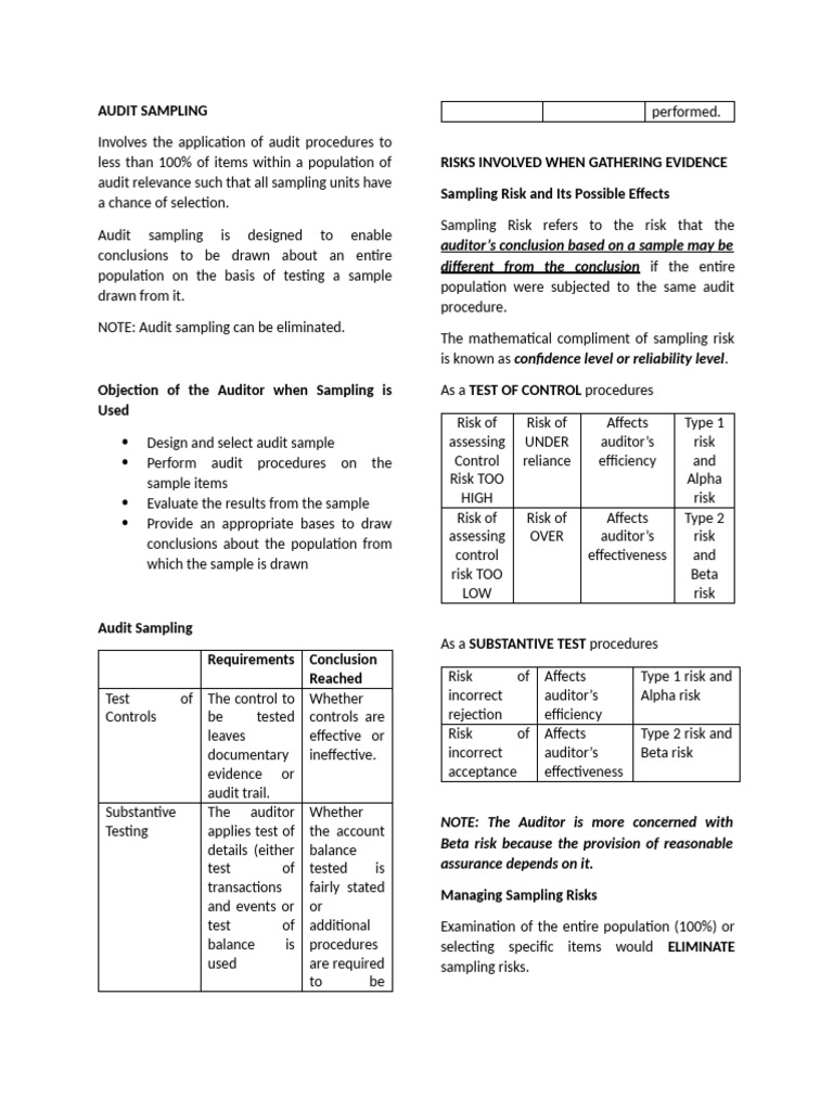 Audit Sampling | PDF | Sampling (Statistics) | Audit