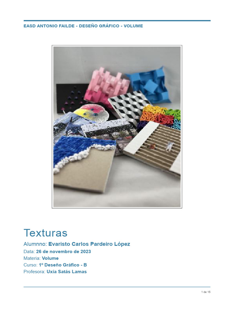 Trabajo Sobre Texturas | PDF