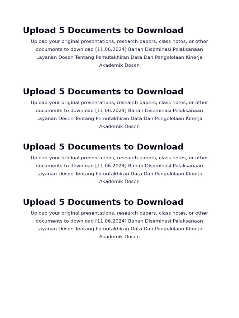 Upload 5 Documents To Download | PDF | Data | Distributed Computing Architecture